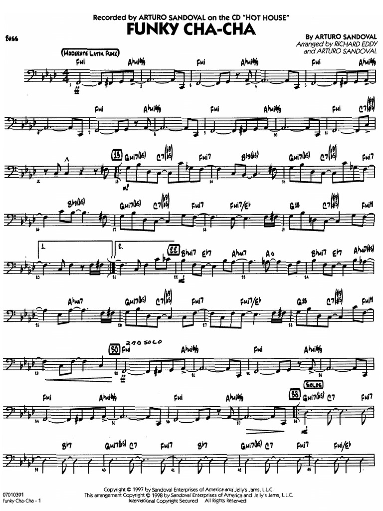 Funky Cha Cha (Bass) | PDF
