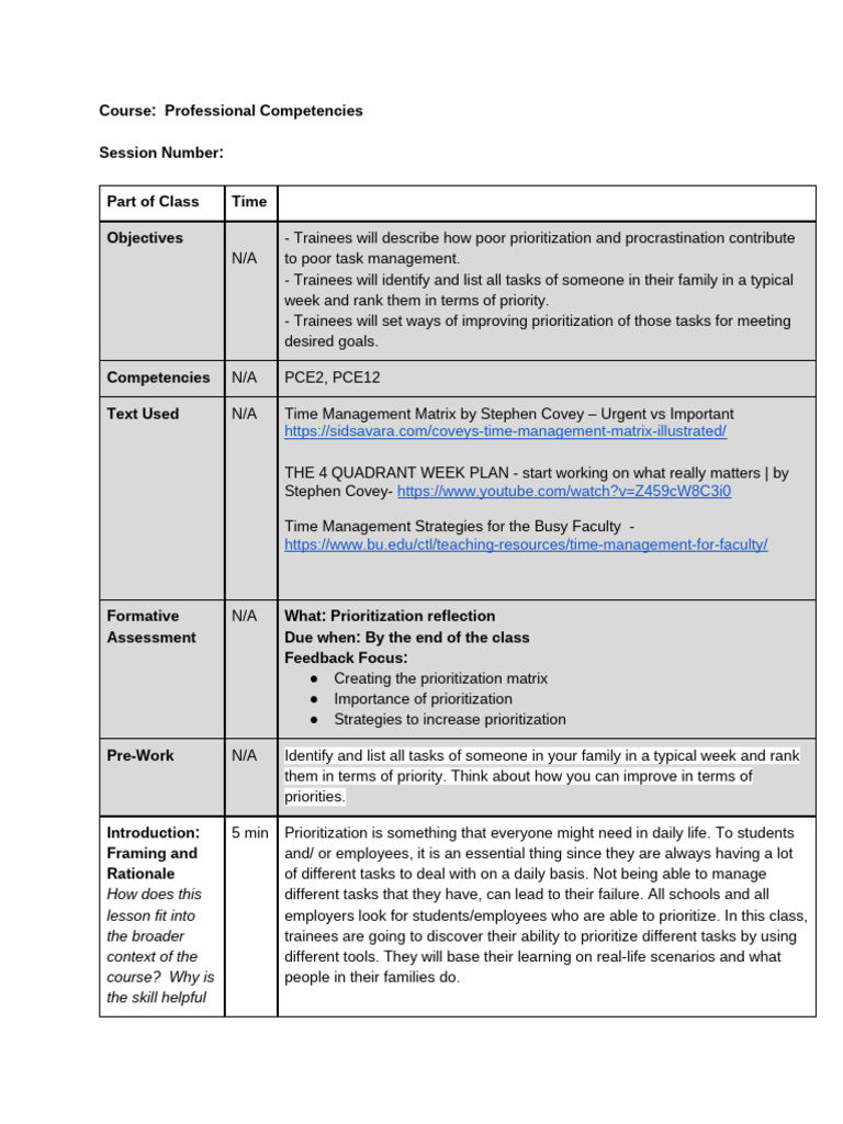 Prioritizing Tasks for Success | PDF | Professional Skills | Time ...