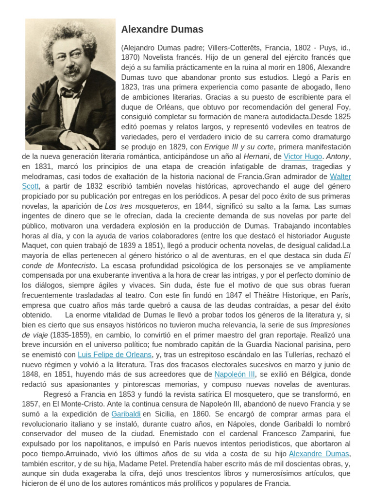 Alexandre Dumas | PDF | Alexandre Dumas