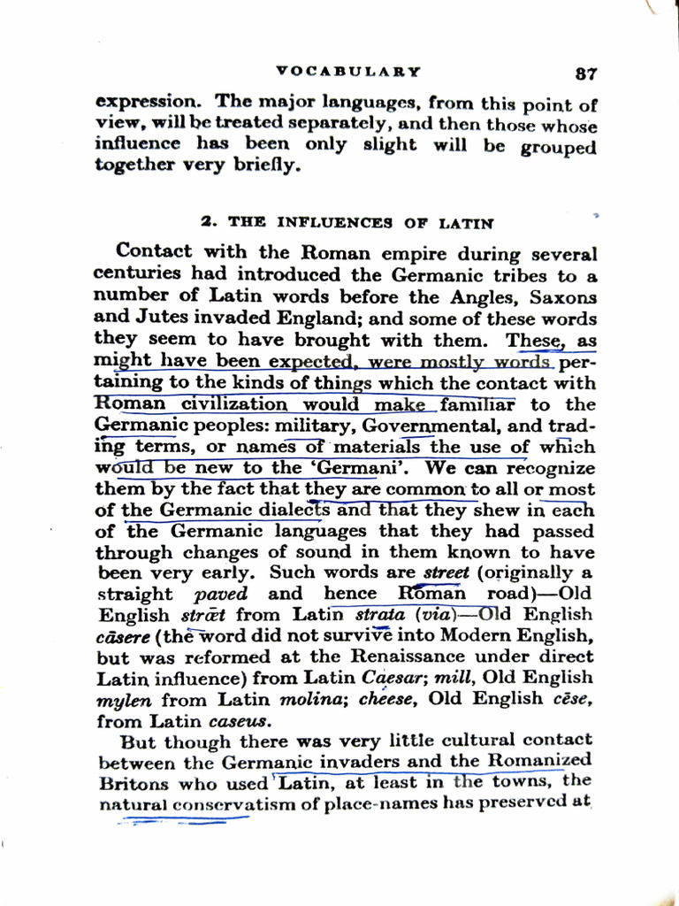 Latin Influence On English Language | PDF | English Language | Latin