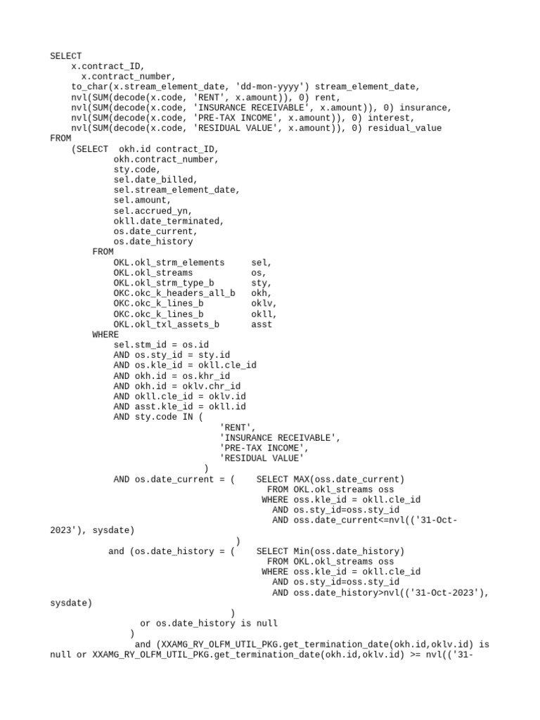 Billing Split Query (With Functions) | PDF | Databases | Sql