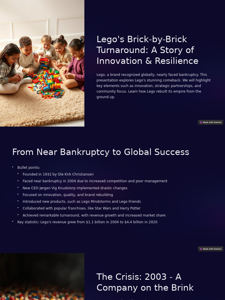 Legos Brick by Brick Turnaround A Story of Innovation and Resilience | PDF | Lego | Toy ...