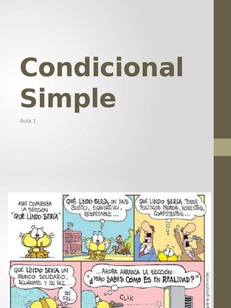 Uso y estructura del condicional simple | PDF