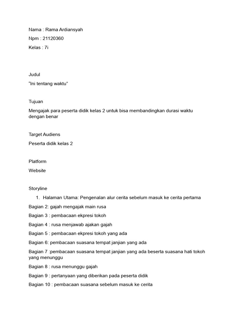 Storyline Aset Visual Dan Audio | PDF