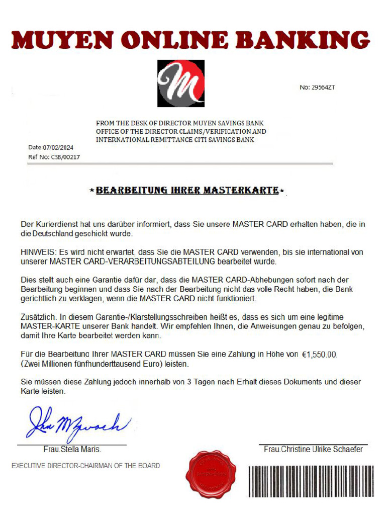 Processing Letter (Christine) | PDF