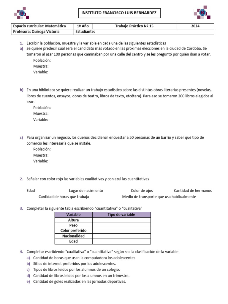 Trabajo Pr-ctico N- 15 | PDF