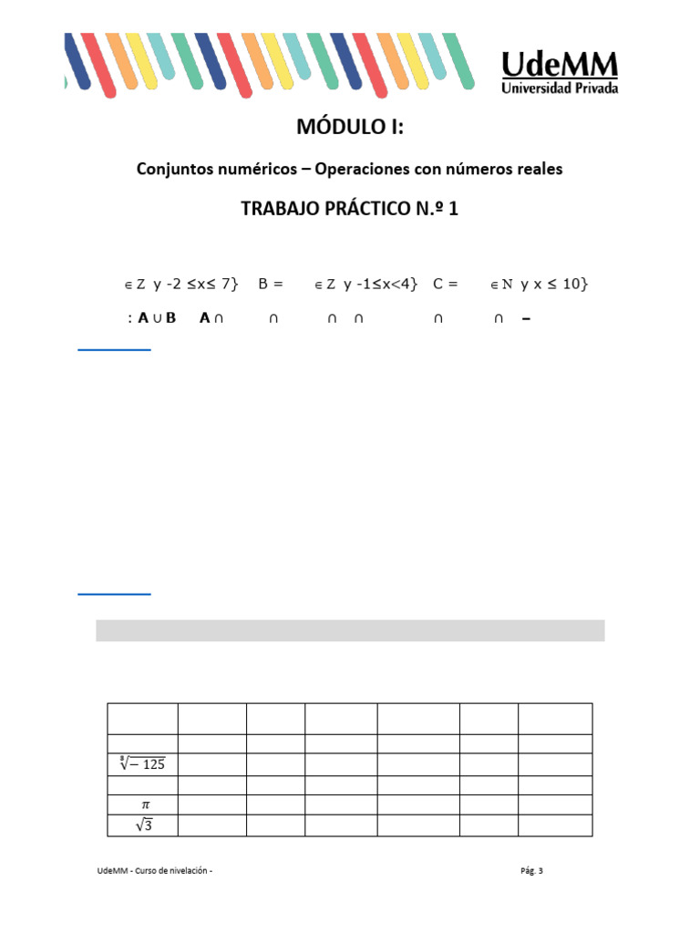 TP #1 Conjuntos Numéricos - Operaciones Con Números Reales | PDF
