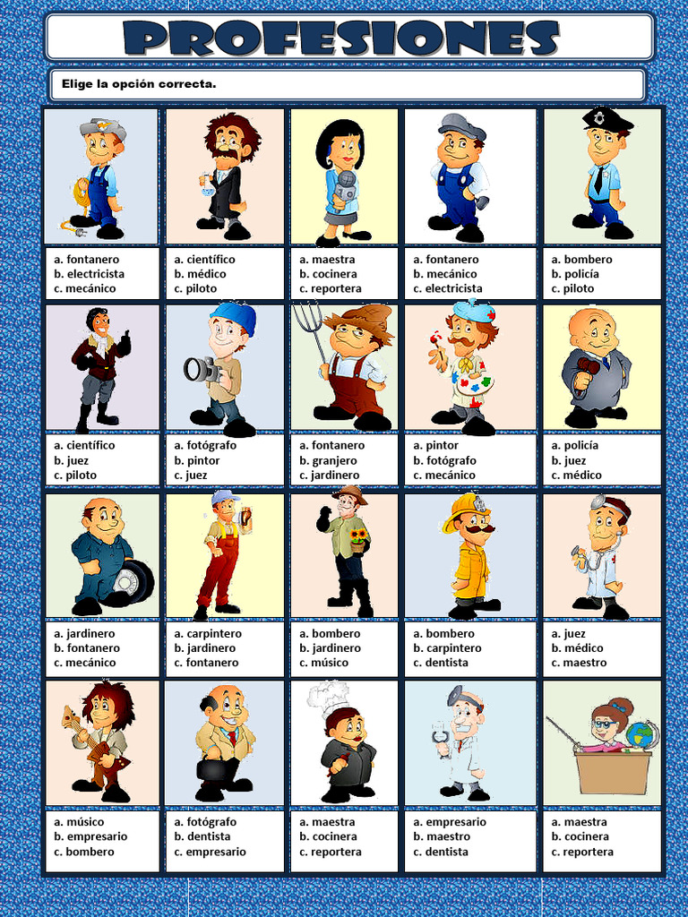 Profesiones Test | PDF