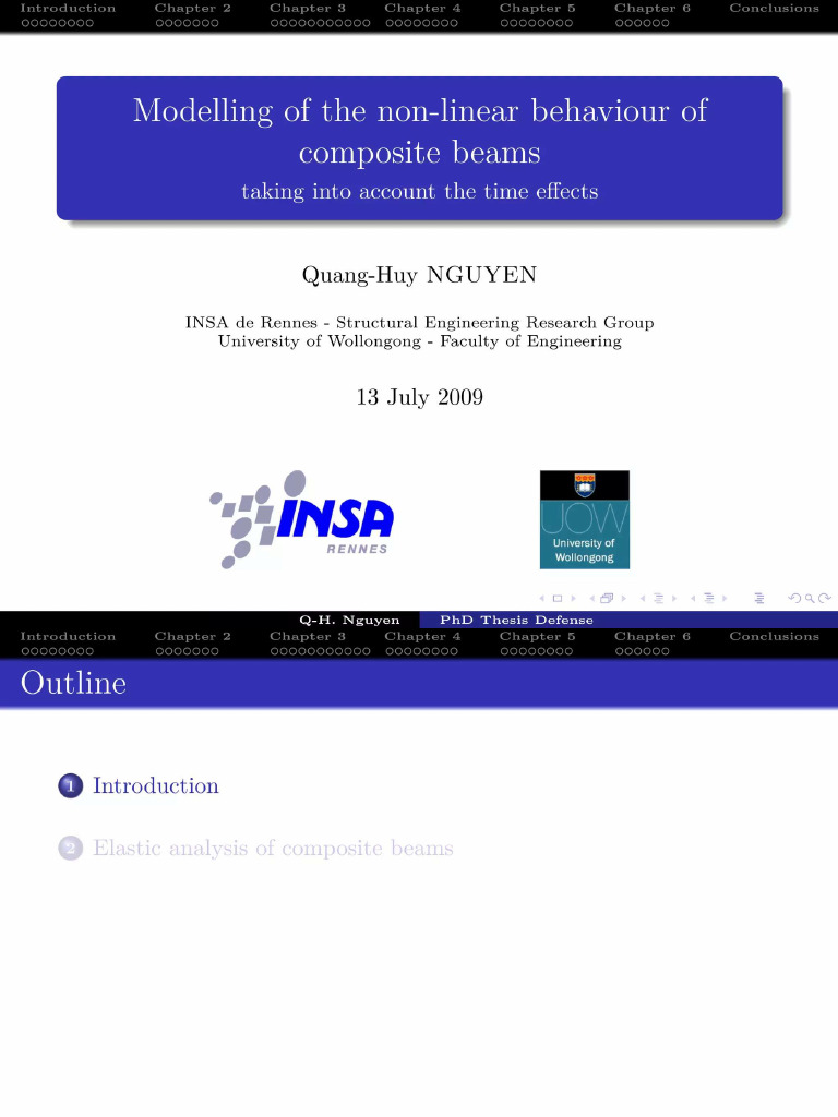 Modelling of the Non-linear Behaviour of Composite Beams | PDF