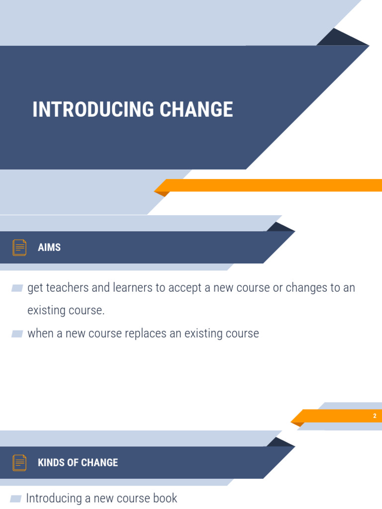 Curriculum - Introducing change | PDF