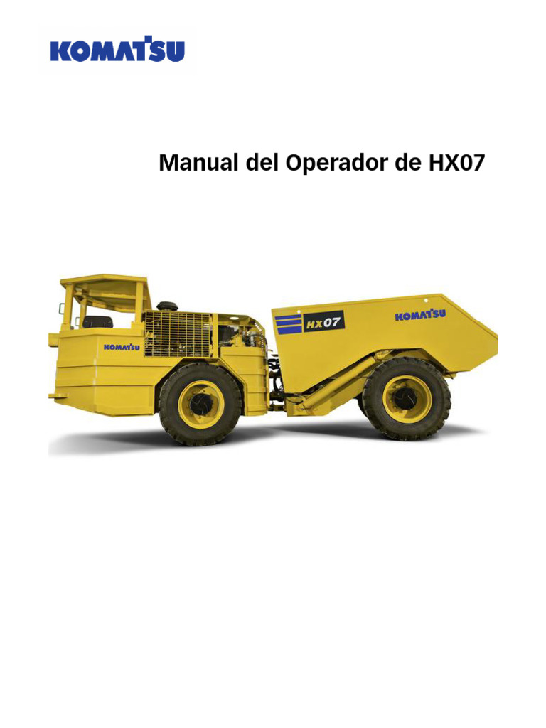 ES_Operators Manual_HX07_V2 | PDF | Cambiar | Neumático