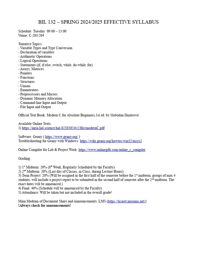 Effective Syllabus | PDF