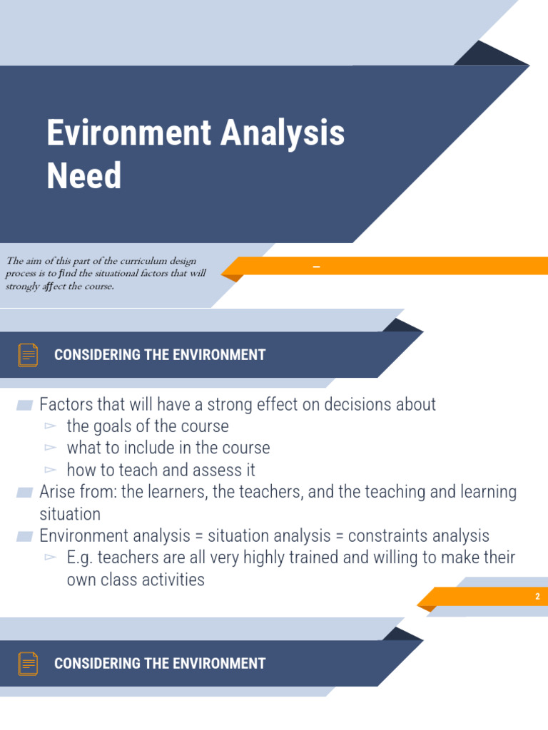 Curriculum - Environment Analysis | PDF | Learning | Human Communication
