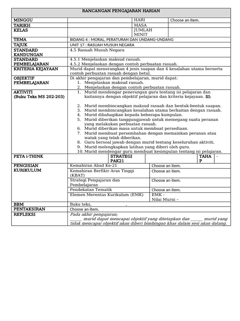 Unit 17 Rasuah Musuh Negara | PDF