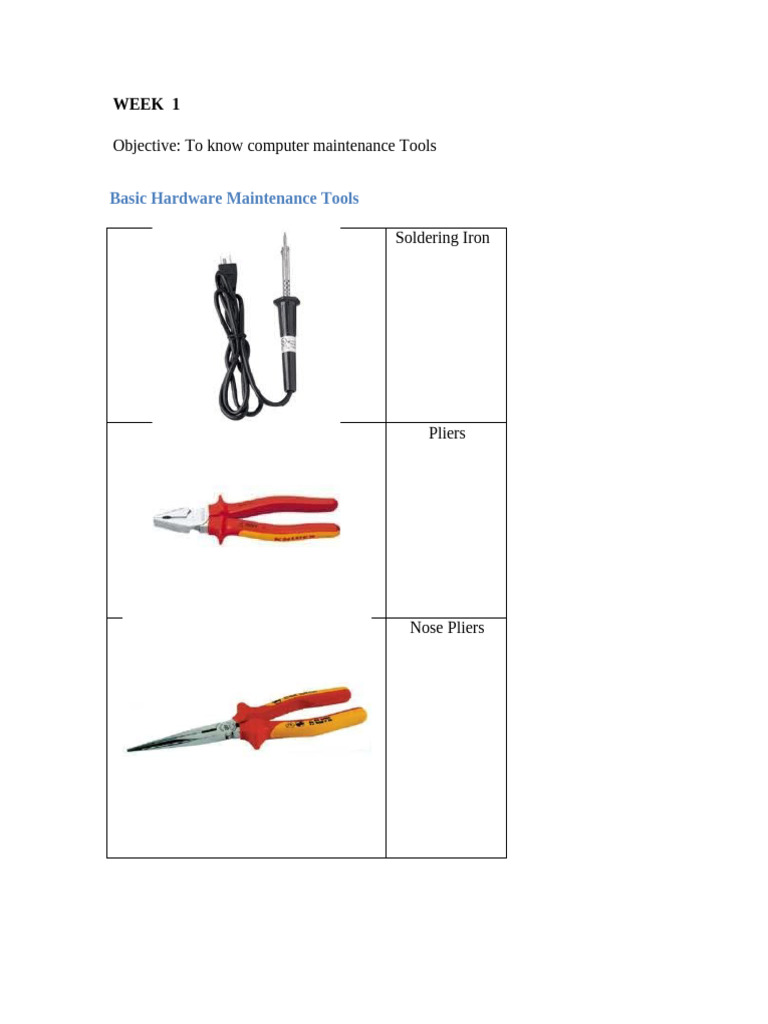 Computer Maintenance Tools Guide | PDF | Usb Flash Drive | Byte