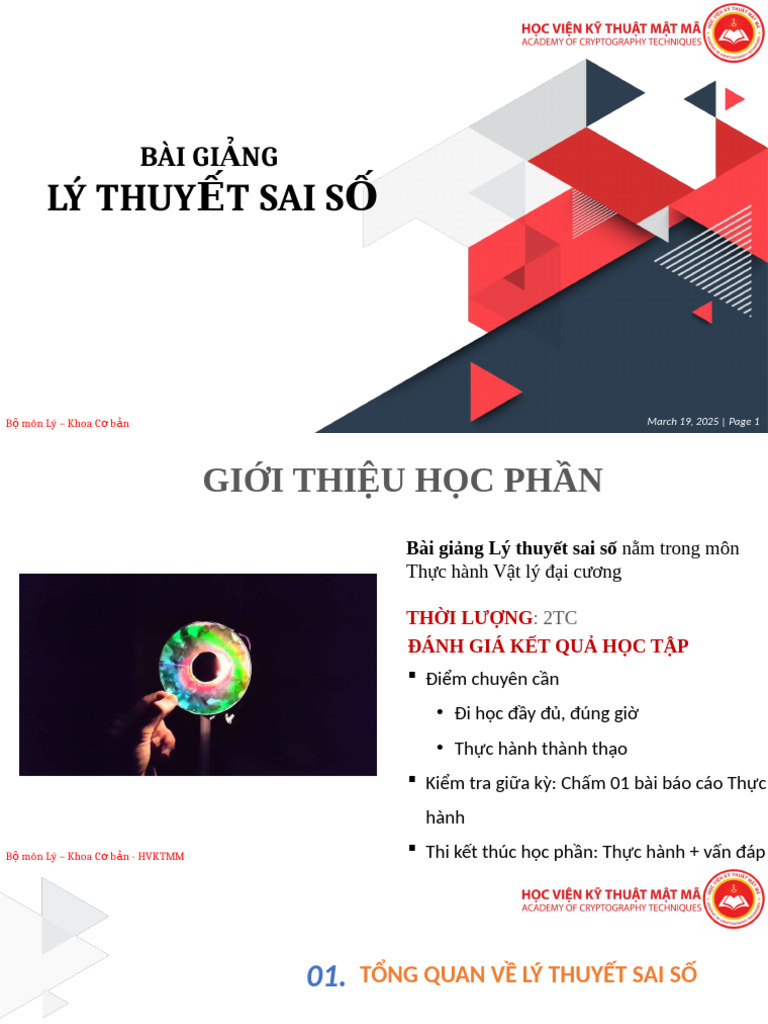 Bài Giảng LTSS - Thực Hành VLĐC 1&2 | PDF