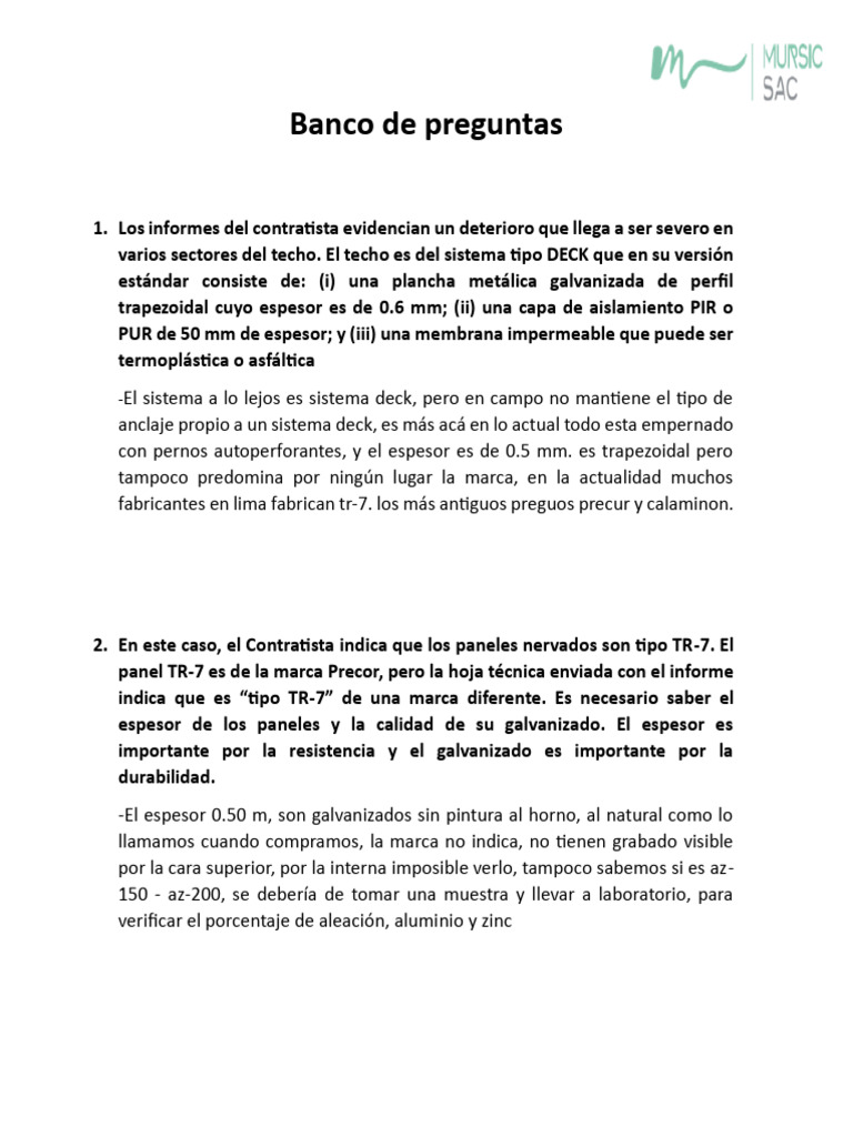 Banco de Preguntas 1 | PDF | Tornillo | Ingeniería de Edificación