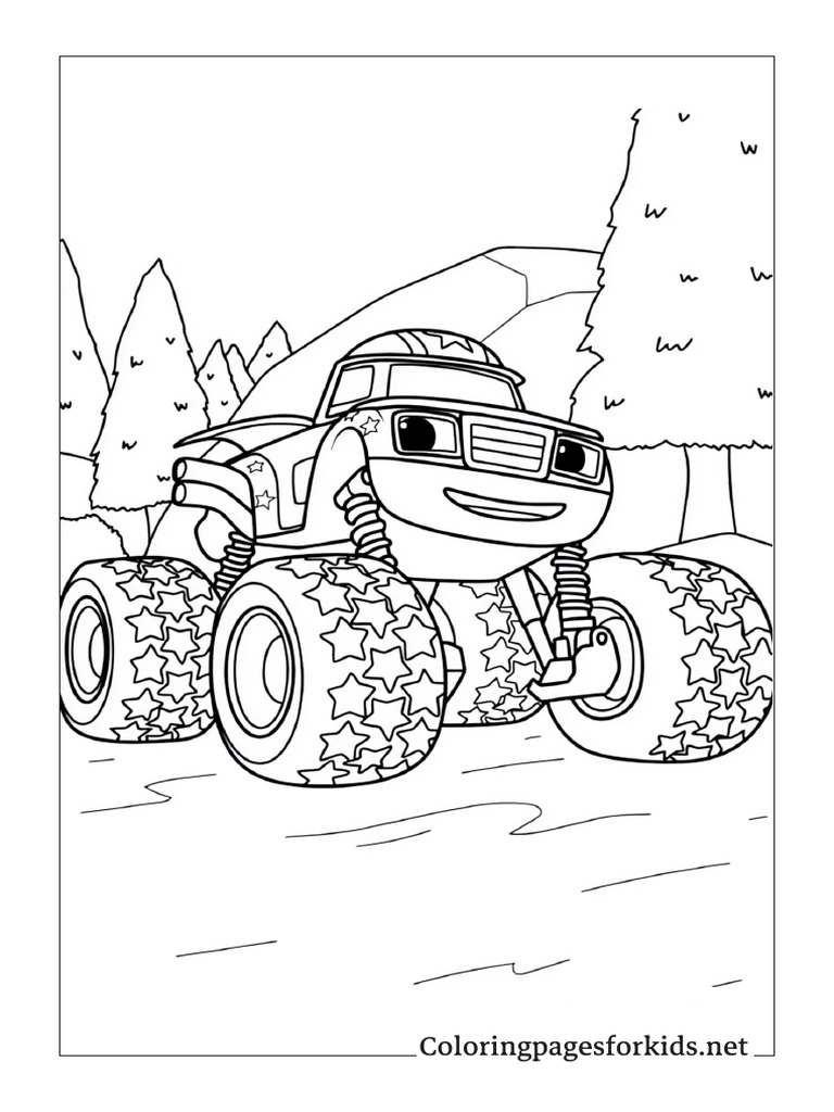Blaze and Friends Coloring Pages | PDF