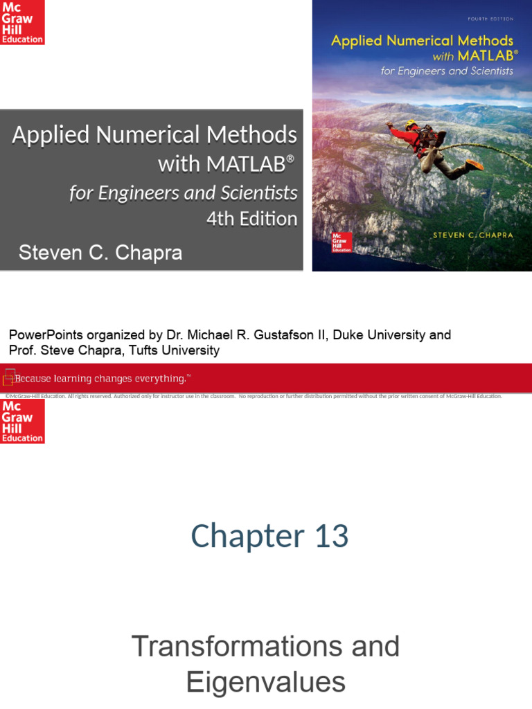 Lecture 13 Eigen - Value - Ch13 | PDF | Eigenvalues And Eigenvectors | Matrix (Mathematics)