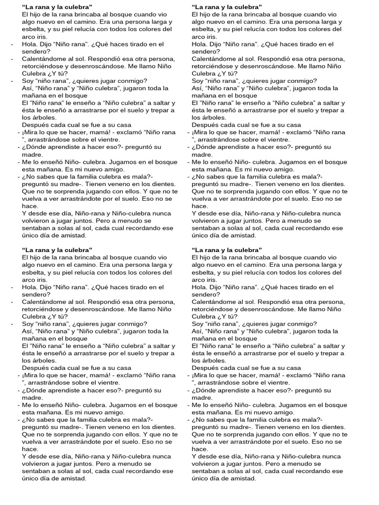 La Rana y La Culebra | PDF