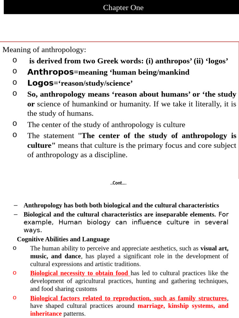 Anthropology Chapter One and Two (2), 2024 | PDF | Anthropology ...