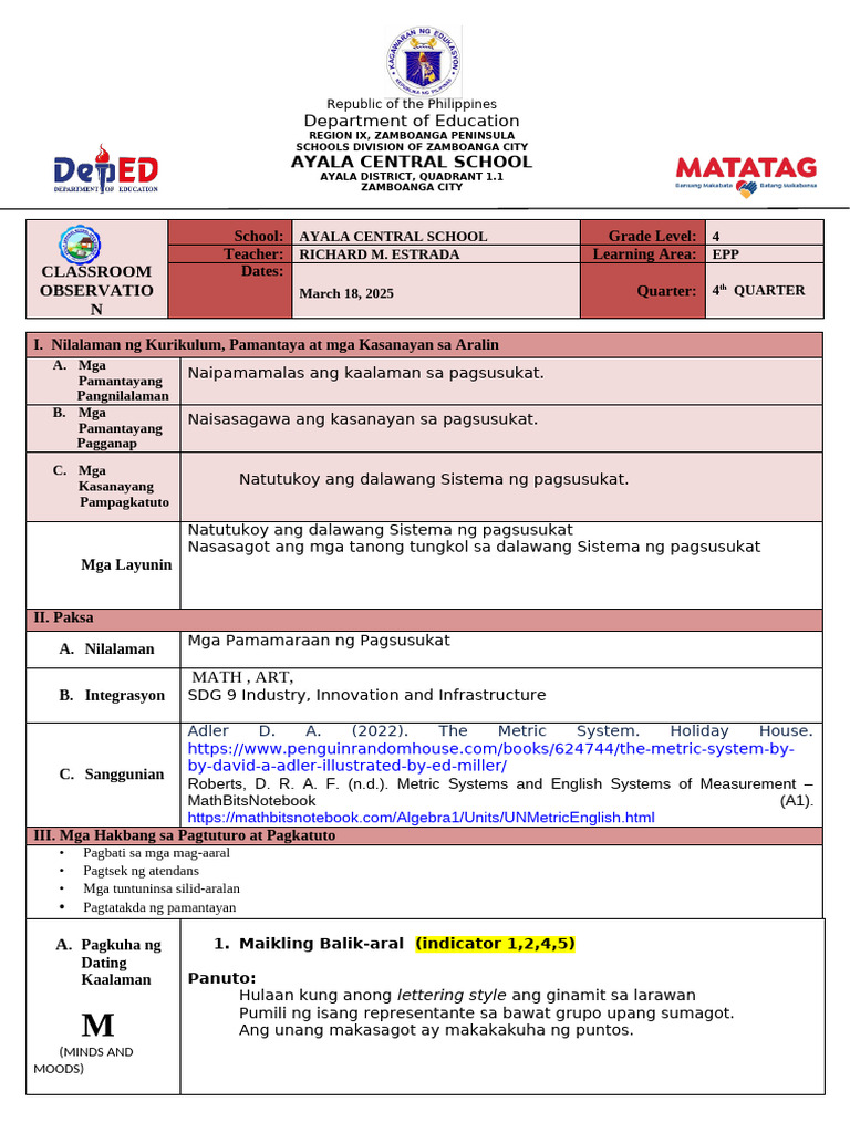 Epp Cot Lesson 2 | PDF