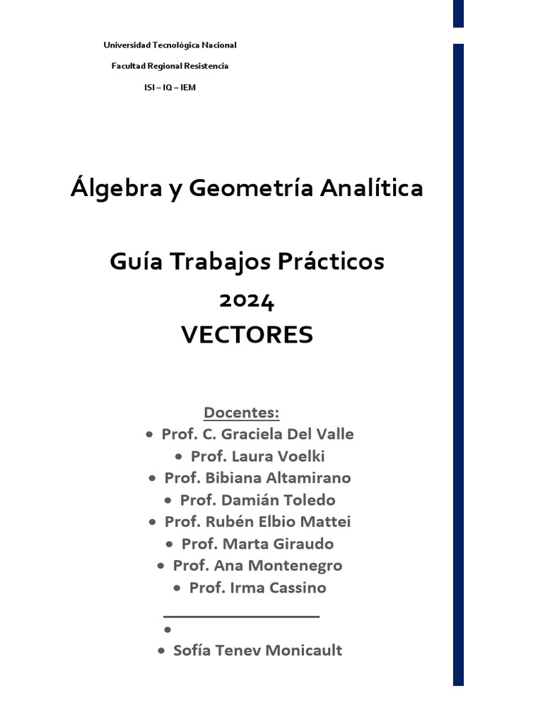 GTP Vectores 2024 | PDF | Vector Euclidiano | Escalar (Matemáticas)