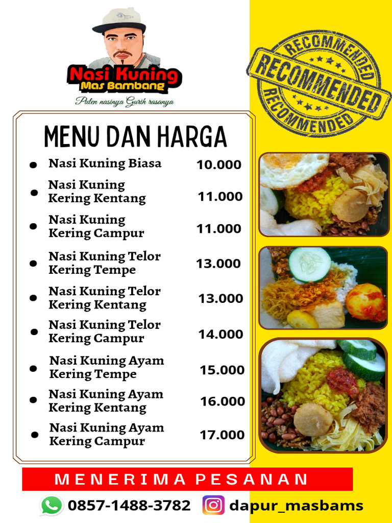 Nasi Kuning Mas Bambang | PDF