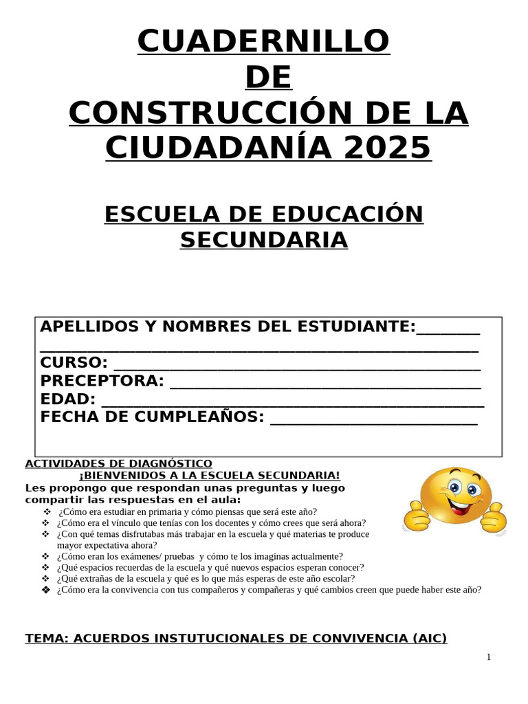 Cuadernillo CCD 2025 | PDF | Votación | Democracia