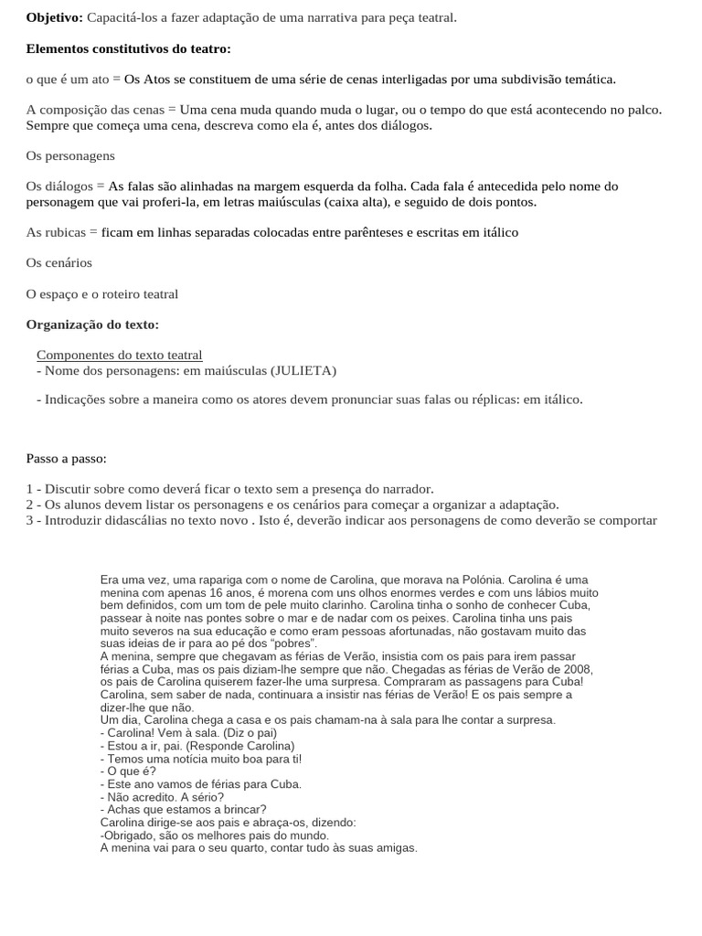 Aula Teatro-1-Elementos Construtivos Do Teatro | PDF | Teatro | Caixa alta e caixa baixa