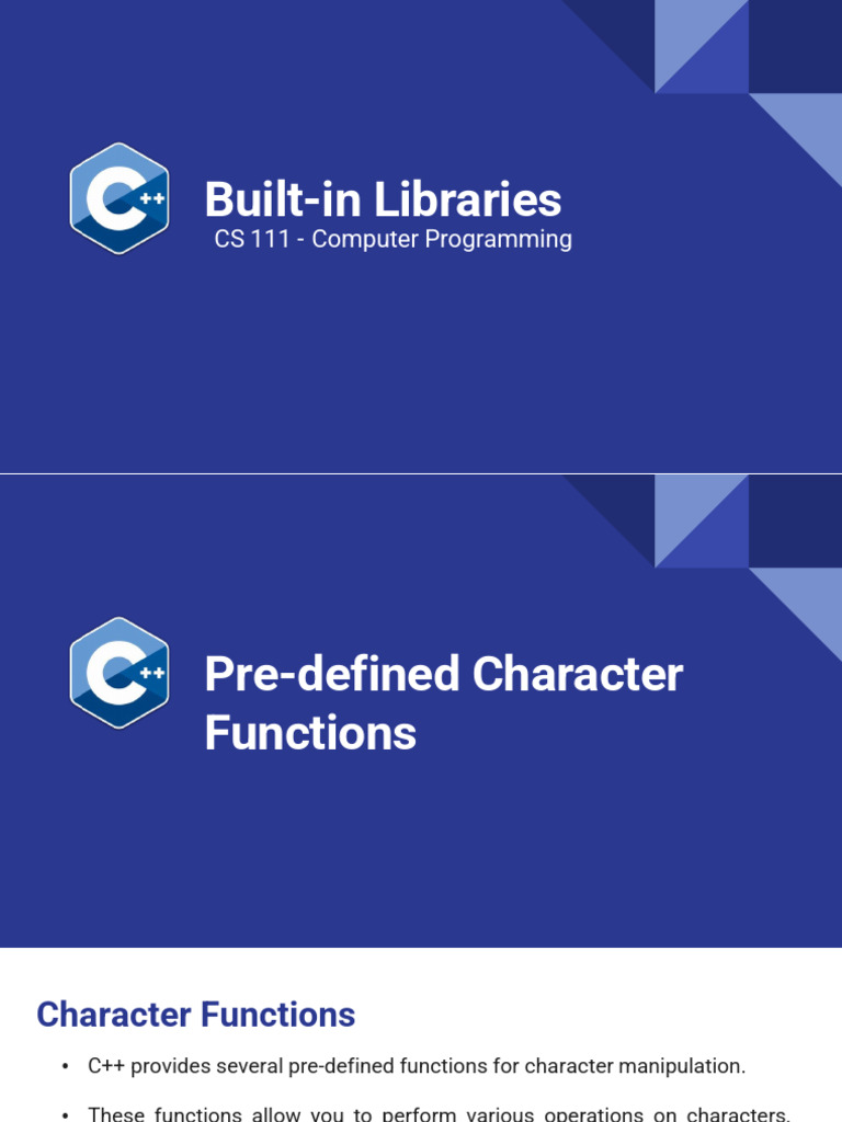 Additional Topic. Built in Libraries | PDF | String (Computer Science ...