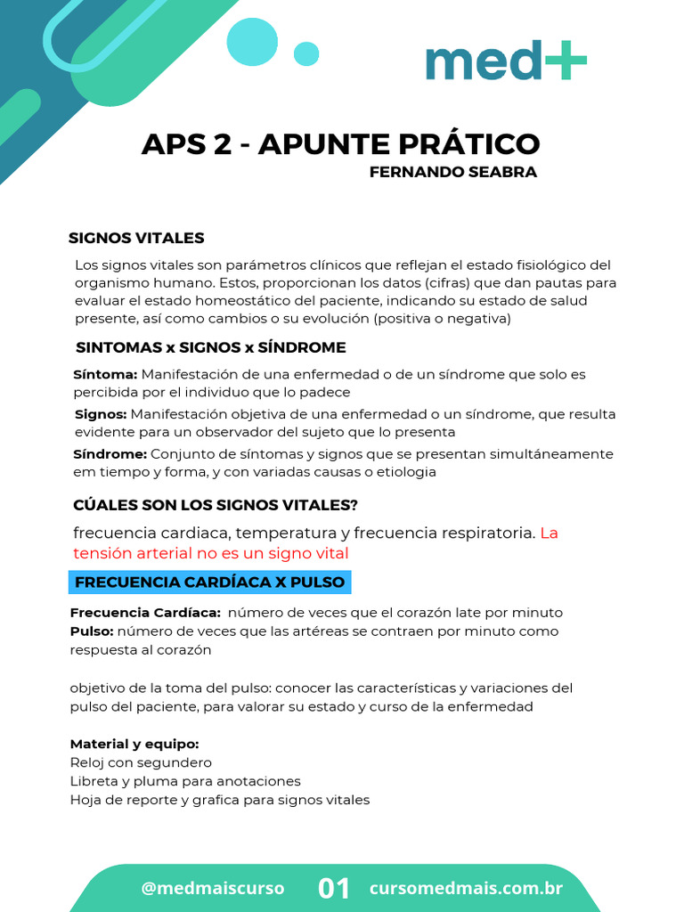Aps 2 - Apunte Prático Final | PDF | Reanimación cardiopulmonar | Presión sanguínea