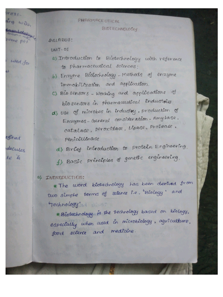 Biotech Unit 1 | PDF