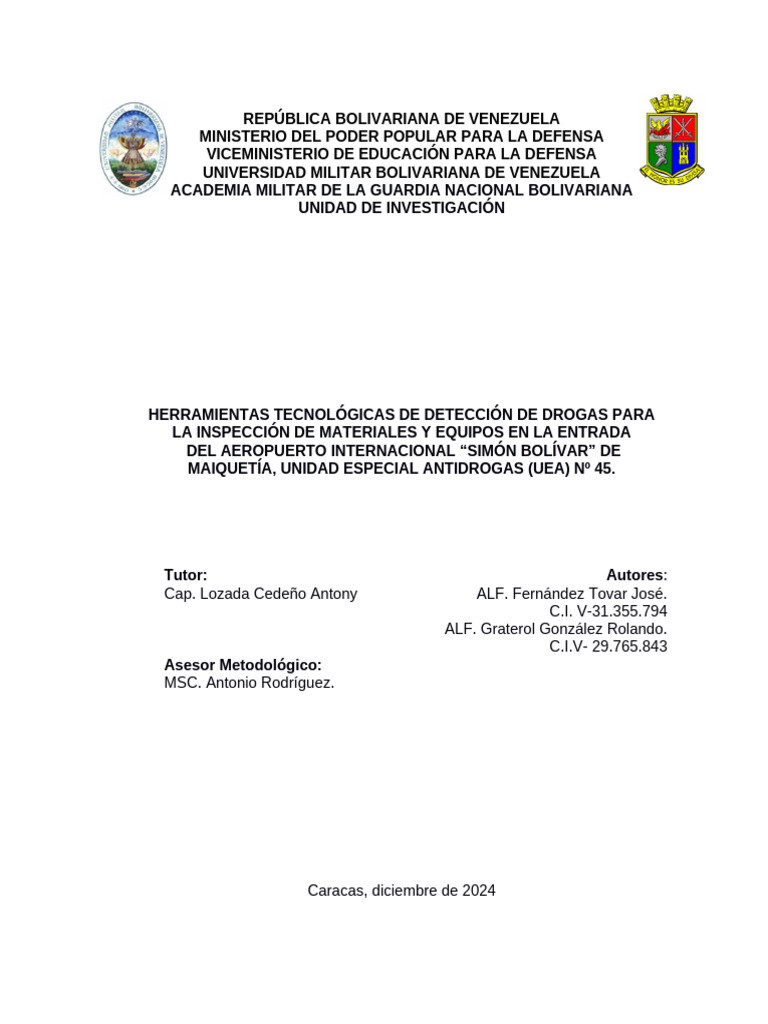 CAPITULO I Trabajo de Grado Alf Fernández Tovar y Alf Graterol (Dic-2024) | PDF | Aeropuerto ...
