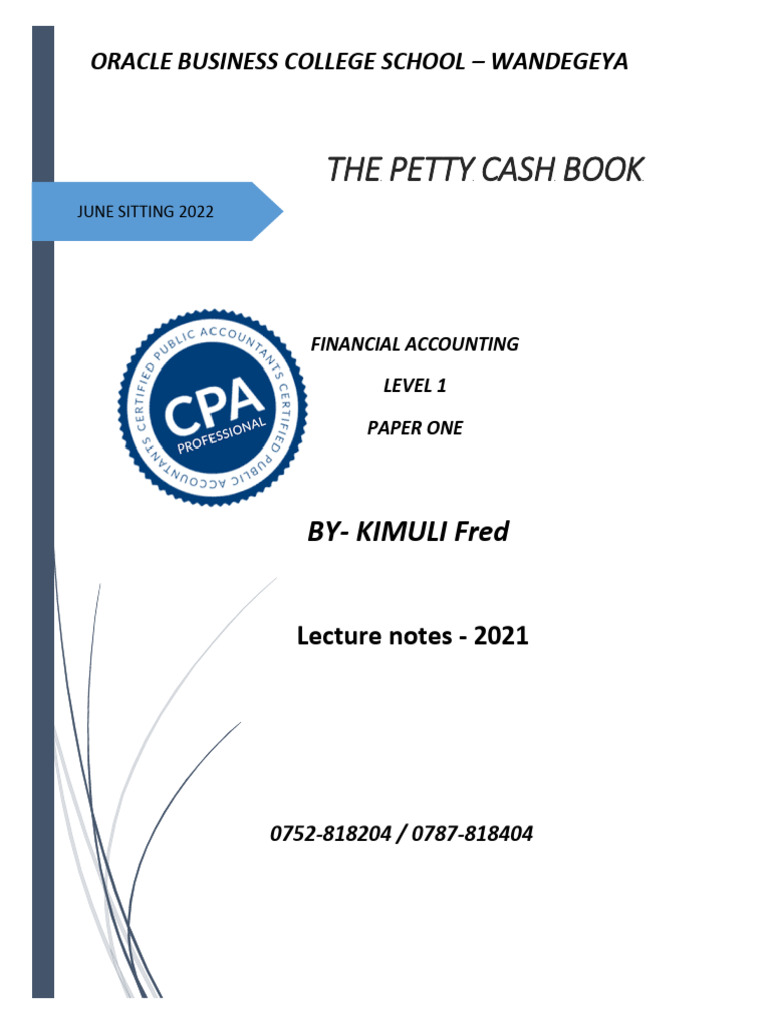 Preparing a Petty Cash Book Guide | PDF | Expense | Cash