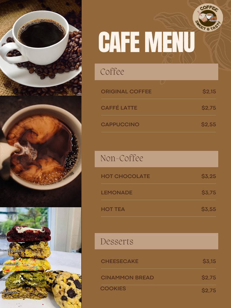 Minimal Cafe Menu Options | PDF