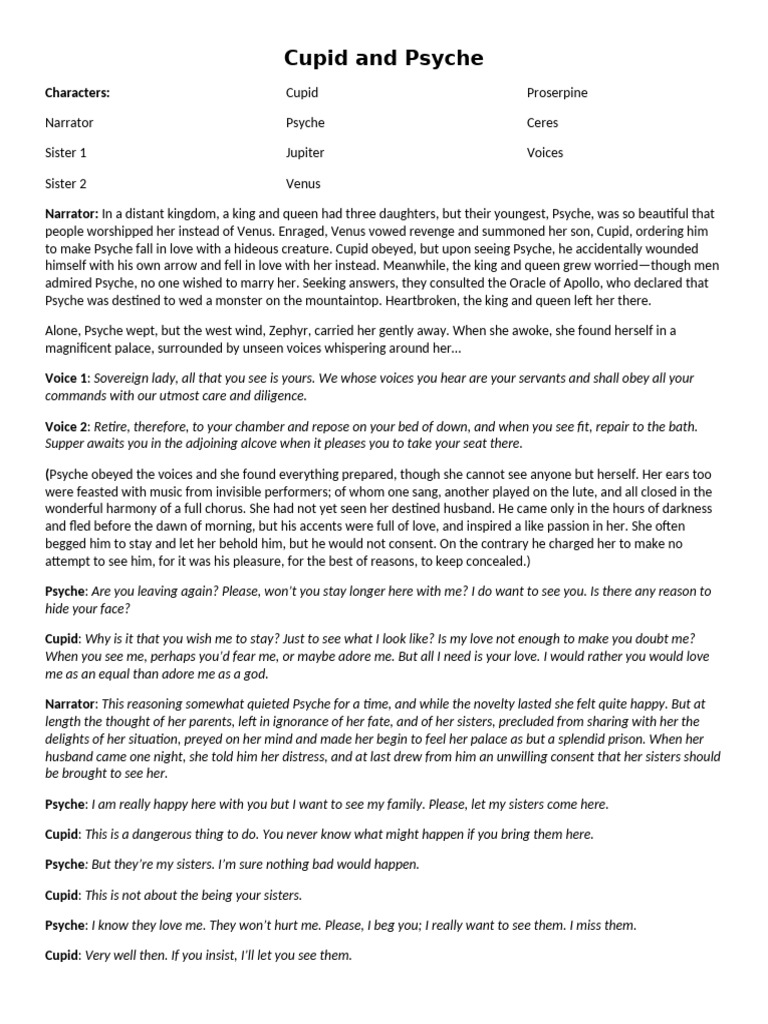 151712336-Cupid-and-Psyche-Script | PDF | Cupid | Roman Mythology