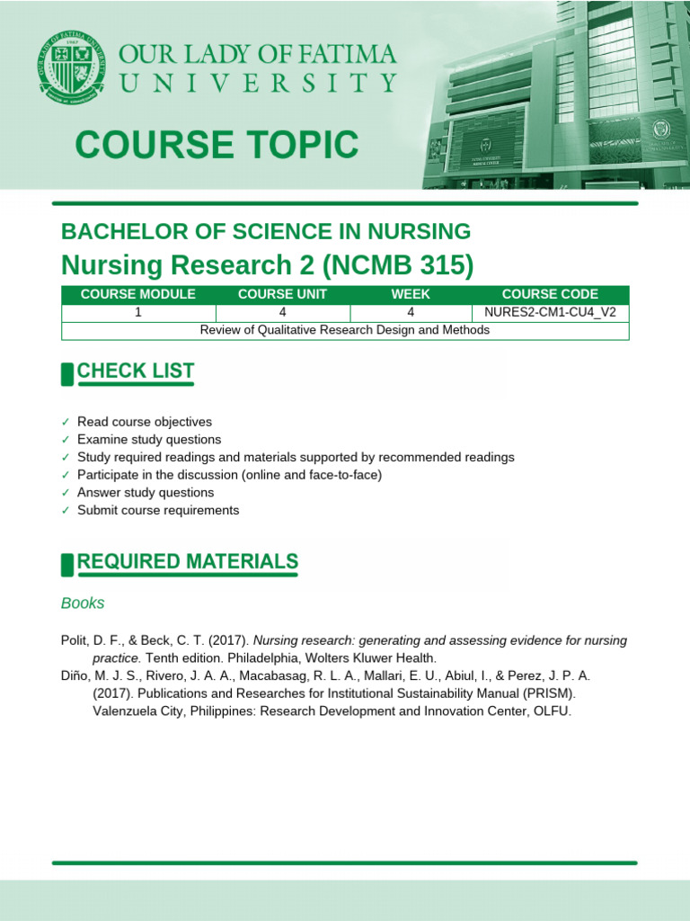 Qualitative Research Methods in Nursing | PDF | Qualitative Research | Liberal Arts Education