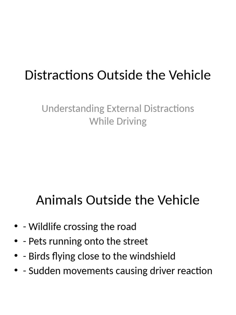 Distractions Outside Vehicle | PDF