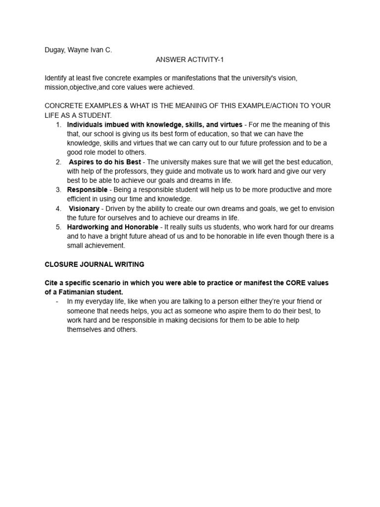 VRTS 2 - Activity 1 | PDF