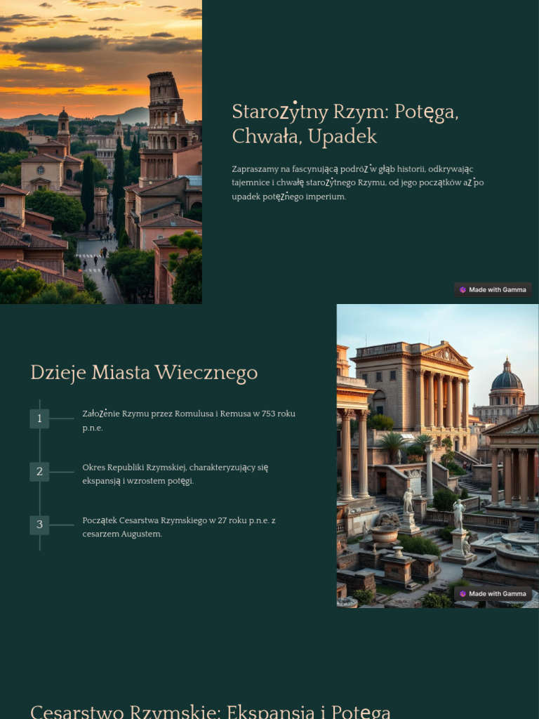 Starozytny Rzym Potega Chwala Upadek | PDF