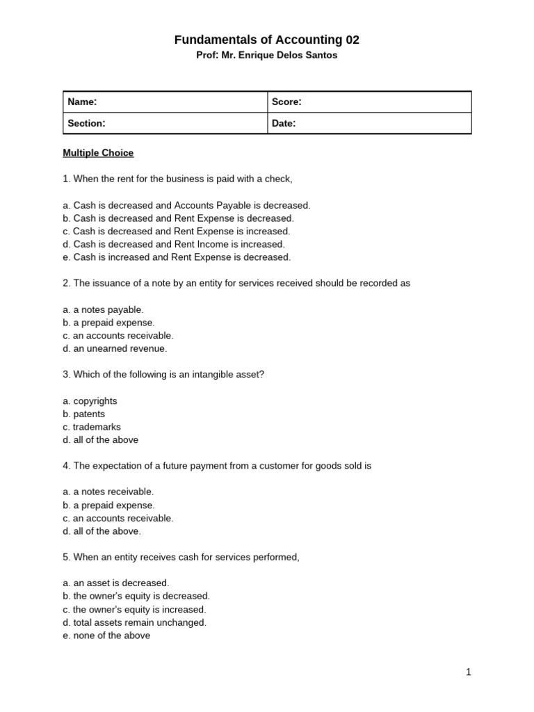 Funac 02 Assessment Chapter 3 | PDF | Debits And Credits | Equity (Finance)