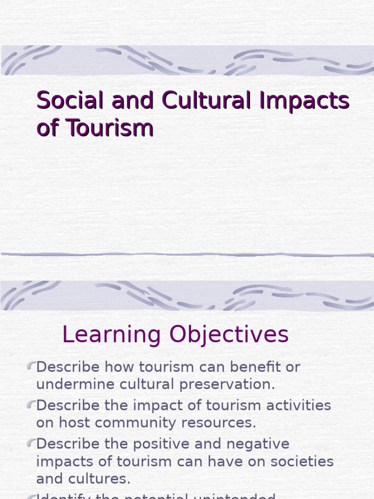 Week 14 Social and Cultural Impacts of Tourism | PDF | Tourism ...
