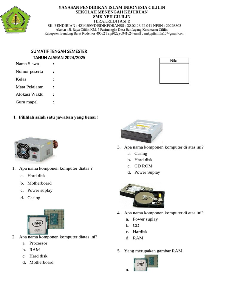 Soal STS Informatika X | PDF