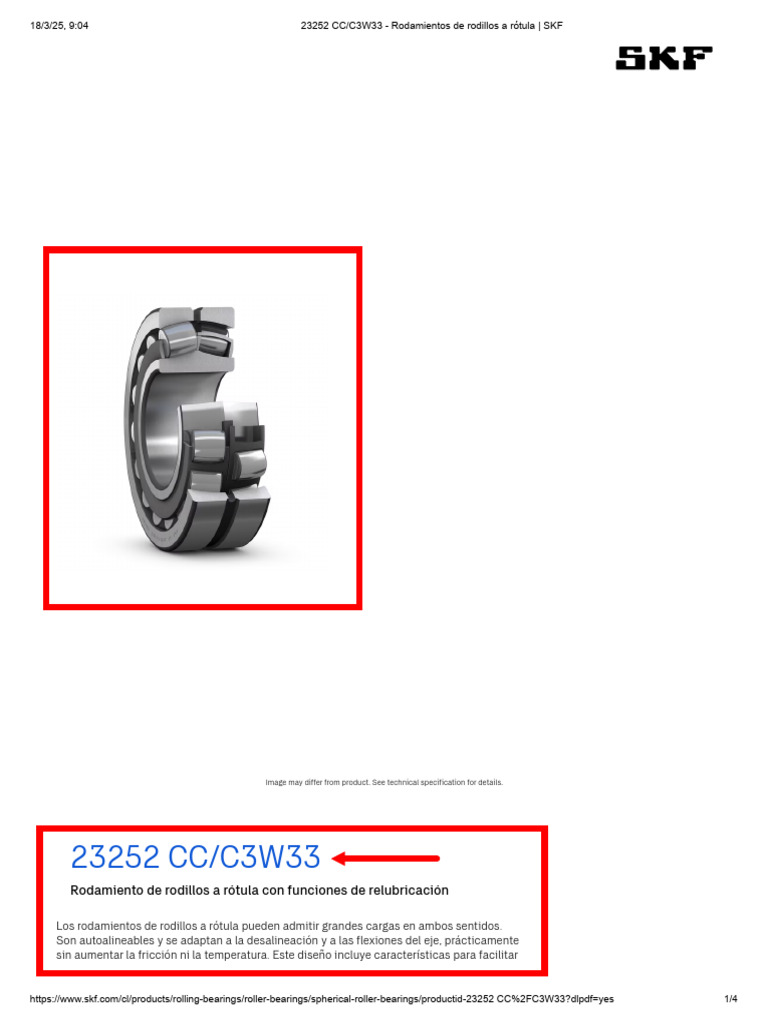 CC - C3W33 - Rodamientos de Rodillos A Rótula - SKF | PDF | Red mundial | Internet y web