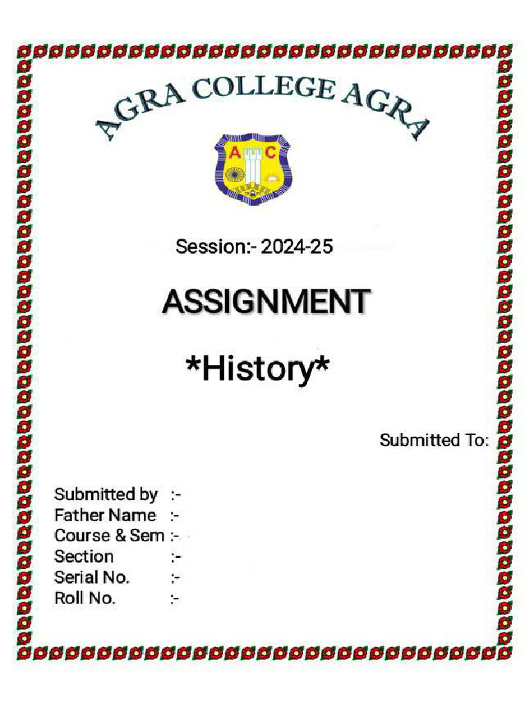 4th Sem History Assignment | PDF