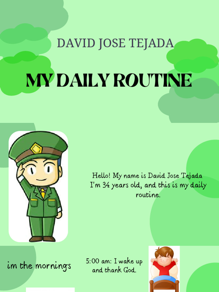 Daily Routine of David Jose Tejada | PDF