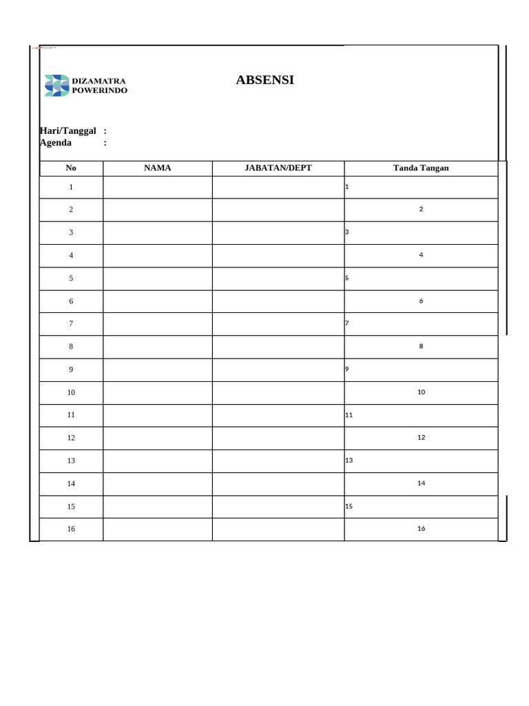 Absen Meeting | PDF