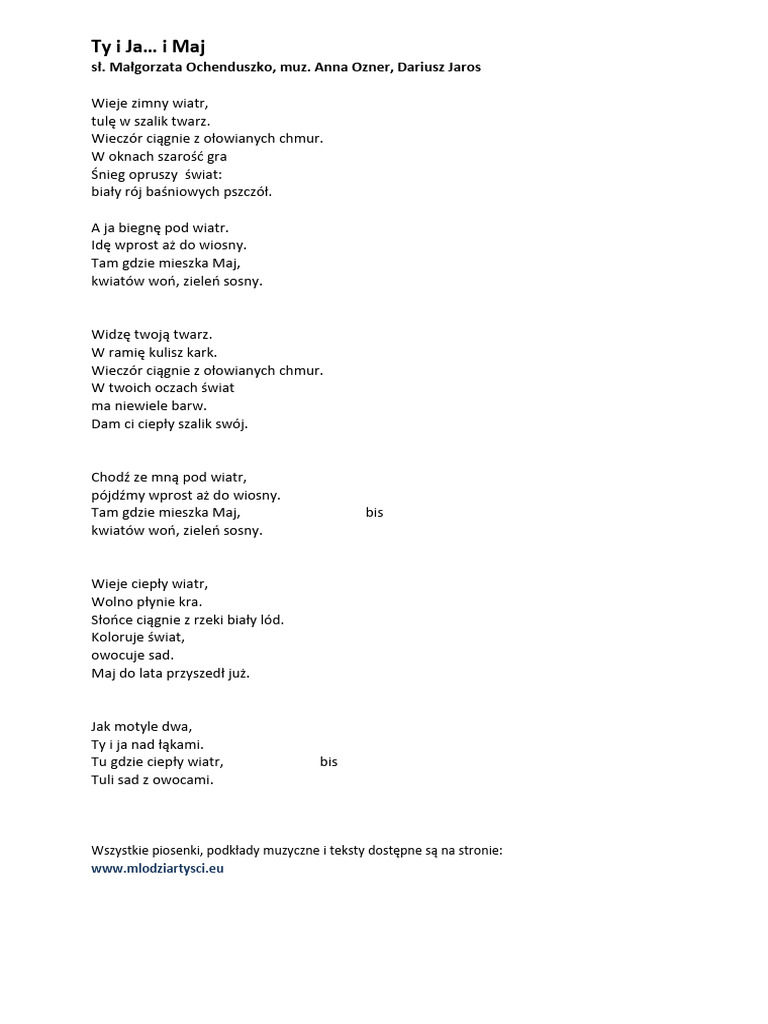Ty I Ja I Maj: Sł. Małgorzata Ochenduszko, Muz. Anna Ozner, Dariusz ...