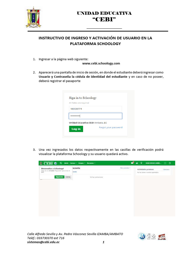 Schoology Alumnos | PDF